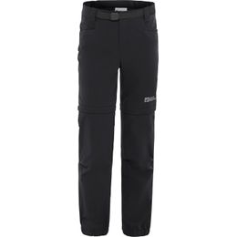 Zip-off-Hose Jack Wolfskin "ACTIVE ZIP OFF PANTS K", M&auml;dchen, Gr. 116, Normalgr&ouml;&szlig;en, schwarz, Oberstoff: 100% POLYESTER . Futter 1:00% POLYESTER, Hosen