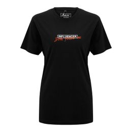 Kurzarmshirt MisterTee "MisterTee Damen Ladies Dont Follow Me Tee", Damen, Gr. M, schwarz, 100% Baumwolle, unifarben, normal, Rundhals, Shirts
