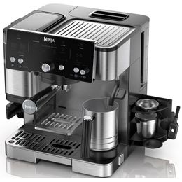 Ninja Espressomaschine "Ninja Luxe Caf&eacute; Essential Kaffeemaschine ES501EU", schwarz (silber, schwarz), B:33cm H:35,2cm T:34cm, Kaffeemaschinen, Espresso- und Filterkaffeemaschine, Espressomaschine