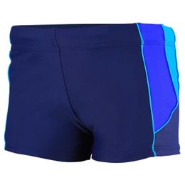 Badehose AQUARTI "Badehose Aquarti Herren Badehose Kurz mit Kontrastpaspel", Damen, Gr. L, N-Gr, blau (07 dunkelblau, blau, hellblau), Obermaterial: 80% Polyamid PA. 20% Elasthan EL., Badehosen Badehose