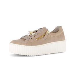 Sneaker Gabor "Sneaker low", Herren, Gr. 40,5, beige, Schuhe Sneaker