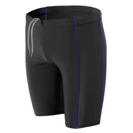 Badehose AQUARTI "Badehose Aquarti Herren Lange Badehose mit Kontrast-Paspel Jammer", Damen, Gr. M, N-Gr, blau (schwarz, blau), Obermaterial: 80% Polyamid PA. 20% Elasthan EL., Badehosen Badehose