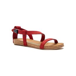 Comfortfusse Leder-Sandalen in Rot - 59% | Gr&ouml;&szlig;e 40 | Damen-sandalen