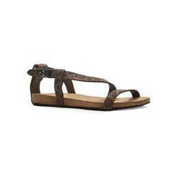 Comfortfusse Leder-Sandalen in Braun/ Schwarz - 63% | Gr&ouml;&szlig;e 42 | Damen-sandalen