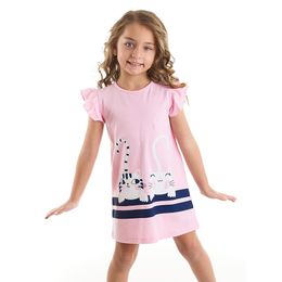 Denokids Kleid "Cat Friends" in Rosa - 65% | Gr&ouml;&szlig;e 98 | Kinderkleider