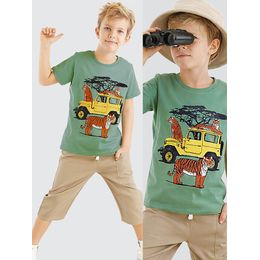 Denokids 2tlg. Outfit "Safari" in Gr&uuml;n/ Beige - 66% | Gr&ouml;&szlig;e 134 | Kinder-oberteile