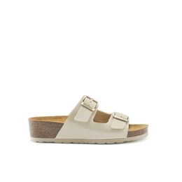 Mandel Leder-Pantoletten in Beige - 63% | Gr&ouml;&szlig;e 39 | Damen-pantoletten