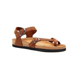 Comfortfusse Leder-Zehensandalen in Hellbraun - 61% | Gr&ouml;&szlig;e 36 | Damen-sandalen