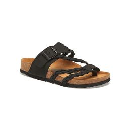 Comfortfusse Leder-Zehentrenner in Schwarz - 63% | Gr&ouml;&szlig;e 36 | Damen-sandalen