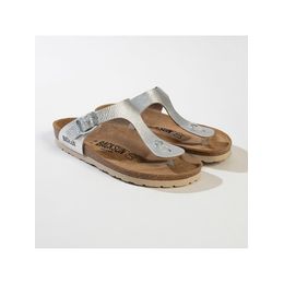 BACKSUN Zehentrenner "Singapore" in Silber - 63% | Gr&ouml;&szlig;e 41 | Damen-sandalen