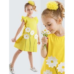Denokids Kleid "Yellow Daisy" in Gelb - 62% | Gr&ouml;&szlig;e 134 | Kinderkleider