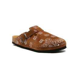 Comfortfusse Leder-Clogs "Folk Capri" in Hellbraun - 60% | Gr&ouml;&szlig;e 44 | Damen-pantoletten
