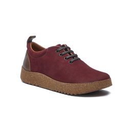 Comfortfusse Leder-Halbschuhe in Bordeaux - 60% | Gr&ouml;&szlig;e 37 | Damen-schnuerschuhe