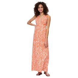 Aller Simplement Kleid in Orange/ Creme - 72% | Gr&ouml;&szlig;e 38/40 | Damen-kleider