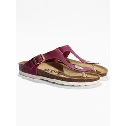 BACKSUN Leder-Zehentrenner "Singapore" in Pflaume - 66% | Gr&ouml;&szlig;e 41 | Damen-sandalen
