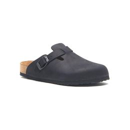 Comfortfusse Leder-Clogs in Schwarz - 60% | Gr&ouml;&szlig;e 38 | Damen-pantoletten
