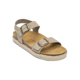 Mandel Leder-Sandalen in Beige/ Braun - 63% | Gr&ouml;&szlig;e 36 | Damen-sandalen
