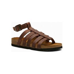 Comfortfusse Leder-Sandalen "Ares" in Braun - 61% | Gr&ouml;&szlig;e 39 | Damen-sandalen