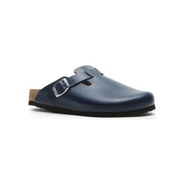 Comfortfusse Leder-Clogs in Dunkelblau - 63% | Gr&ouml;&szlig;e 39 | Damen-pantoletten