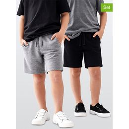 Denokids 2er-Set: Shorts in Schwarz/ Grau - 60% | Gr&ouml;&szlig;e 146 | Kinderhosen