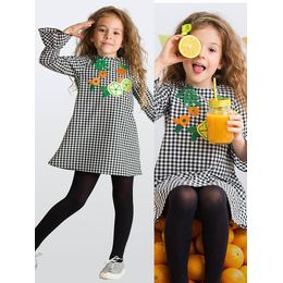 Denokids Kleid "Floral" in Schwarz/ Wei&szlig; - 71% | Gr&ouml;&szlig;e 98 | Kinderkleider