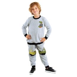 Denokids 2tlg. Outfit "Croco" in Grau - 73% | Gr&ouml;&szlig;e 110 | Kinder-sweatshirts-jacken