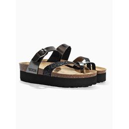 BACKSUN Leder-Zehentrenner "Andy" in Schwarz - 63% | Gr&ouml;&szlig;e 42 | Damen-sandalen