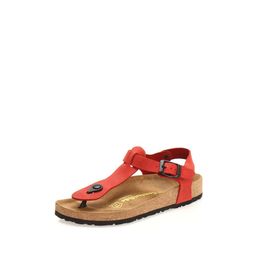 Comfortfusse Leder-Zehensandalen in Rot - 60% | Gr&ouml;&szlig;e 36 | Damen-sandalen