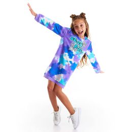 Denokids Sweatkleid "Tie-Dye" in Blau/ Lila - 67% | Gr&ouml;&szlig;e 128 | Kinderkleider