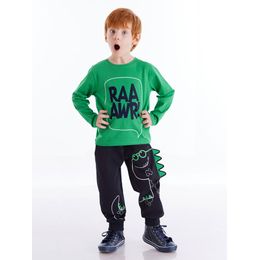 Denokids 2tlg. Outfit "Dino Spike" in Gr&uuml;n/ Dunkelblau - 70% | Gr&ouml;&szlig;e 104 | Kinder-longsleeves