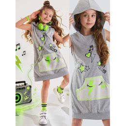 Denokids Kleid "We Rock" in Grau - 67% | Gr&ouml;&szlig;e 122 | Kinderkleider