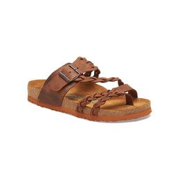 Comfortfusse Leder-Zehentrenner in Braun - 61% | Gr&ouml;&szlig;e 39 | Damen-sandalen
