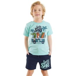 Denokids 2tlg. Outfit "Lets Surf" in Hellblau/ Dunkelblau - 67% | Gr&ouml;&szlig;e 110 | Kinder-oberteile