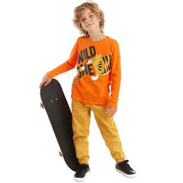 Denokids 2tlg. Outfit "Wild One" in Orange - 72% | Gr&ouml;&szlig;e 104 | Kinder-longsleeves