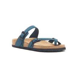 Comfortfusse Leder-Zehentrenner in Dunkelblau - 62% | Gr&ouml;&szlig;e 37 | Damen-sandalen