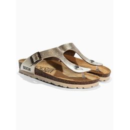 BACKSUN Zehentrenner "Singapore" in Gold - 66% | Gr&ouml;&szlig;e 39 | Damen-sandalen