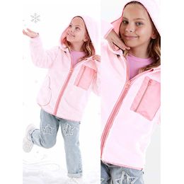 Denokids Fleecejacke in Rosa - 70% | Gr&ouml;&szlig;e 122 | Kids-fleecejacken-fleecepullover