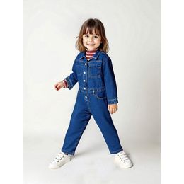 Vertbaudet Jeans-Jumpsuit in Dunkelblau - 41% | Gr&ouml;&szlig;e 92 | Kinderhosen