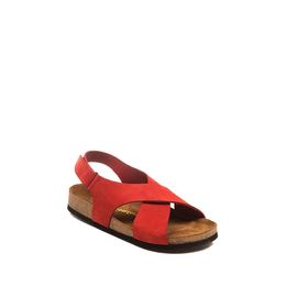 Comfortfusse Leder-Sandalen in Rot - 59% | Gr&ouml;&szlig;e 35 | Damen-sandalen