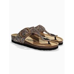 BACKSUN Leder-Zehentrenner "Singapore" in Bunt - 66% | Gr&ouml;&szlig;e 42 | Damen-sandalen