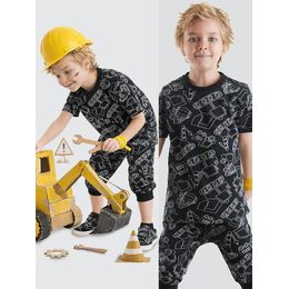 Denokids 2tlg. Outfit "Vehicles" in Schwarz - 72% | Gr&ouml;&szlig;e 116 | Kinder-oberteile