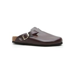 Comfortfusse Leder-Clogs in Bordeaux - 59% | Gr&ouml;&szlig;e 37 | Damen-pantoletten
