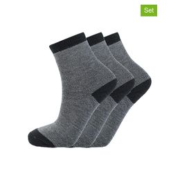 ZIGZAG 3er Set: Ski-/ Snowboardsocken "Lime" in Grau - 39% | Gr&ouml;&szlig;e 25-28 | Kinder-outdoor-waesche