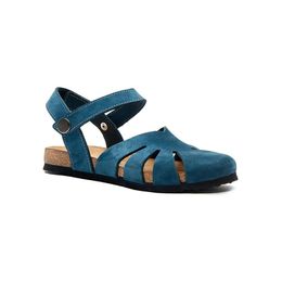 Comfortfusse Leder-Halbsandalen in Dunkelblau - 65% | Gr&ouml;&szlig;e 39 | Damen-sandalen