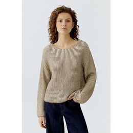 Oui Pullover in Camel/ Creme - 43% | Gr&ouml;&szlig;e 40 | Damen-pullover-cardigans