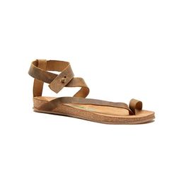 Comfortfusse Leder-Zehensandalen in Hellbraun - 64% | Gr&ouml;&szlig;e 40 | Damen-sandalen