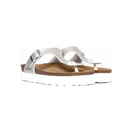 BACKSUN Zehentrenner "Alghero" in Silber - 66% | Gr&ouml;&szlig;e 39 | Damen-sandalen