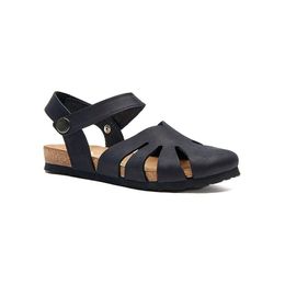 Comfortfusse Leder-Sandalen in Schwarz - 65% | Gr&ouml;&szlig;e 40 | Damen-sandalen
