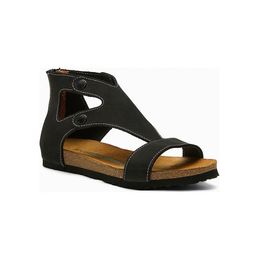 Comfortfusse Leder-Sandalen "Vera" in Schwarz - 64% | Gr&ouml;&szlig;e 37 | Damen-sandalen