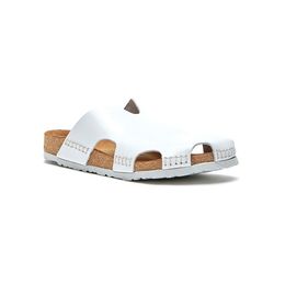 Comfortfusse Leder-Clogs in Wei&szlig; - 64% | Gr&ouml;&szlig;e 39 | Damen-pantoletten